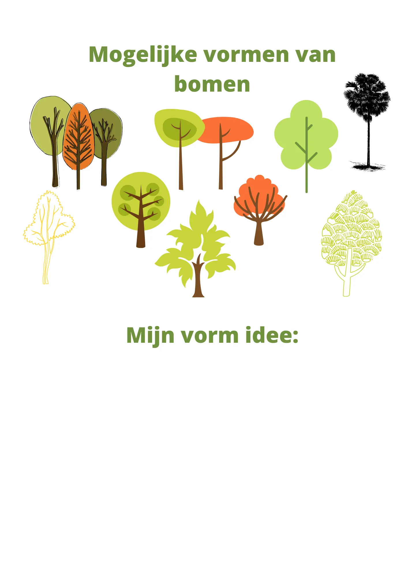 Bomen met bollen en dieren tekenen met kinderen - Kreanimo