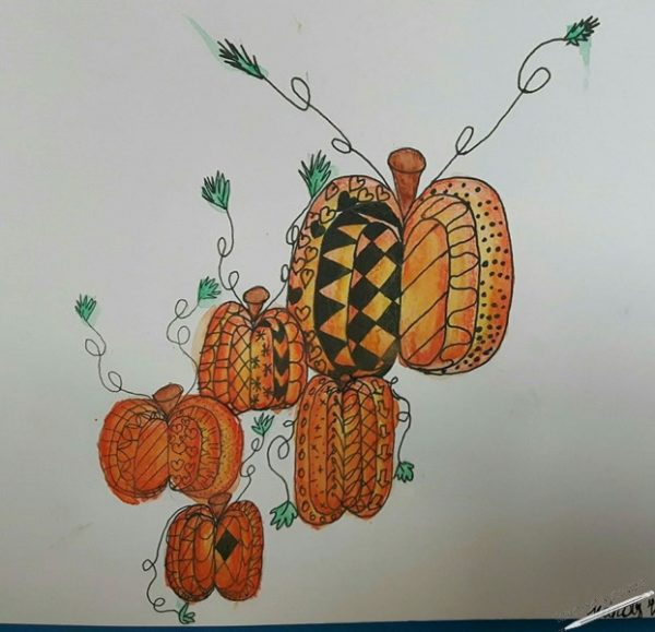 Pompoen leren tekenen tutorial - tekenlesjes - Kreanimo