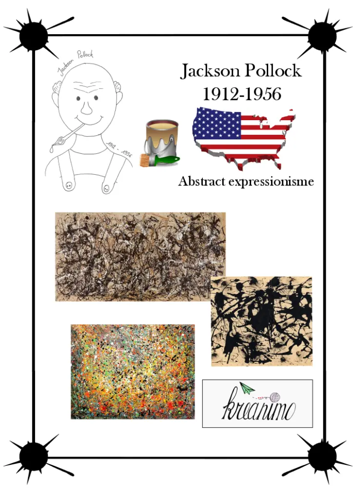 Vaasjes met action painting - Jackson Pollock stijl - Kreanimo