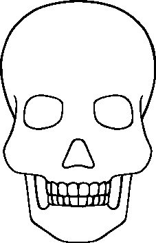 Klein doodshoofd sjabloon - Kreanimo