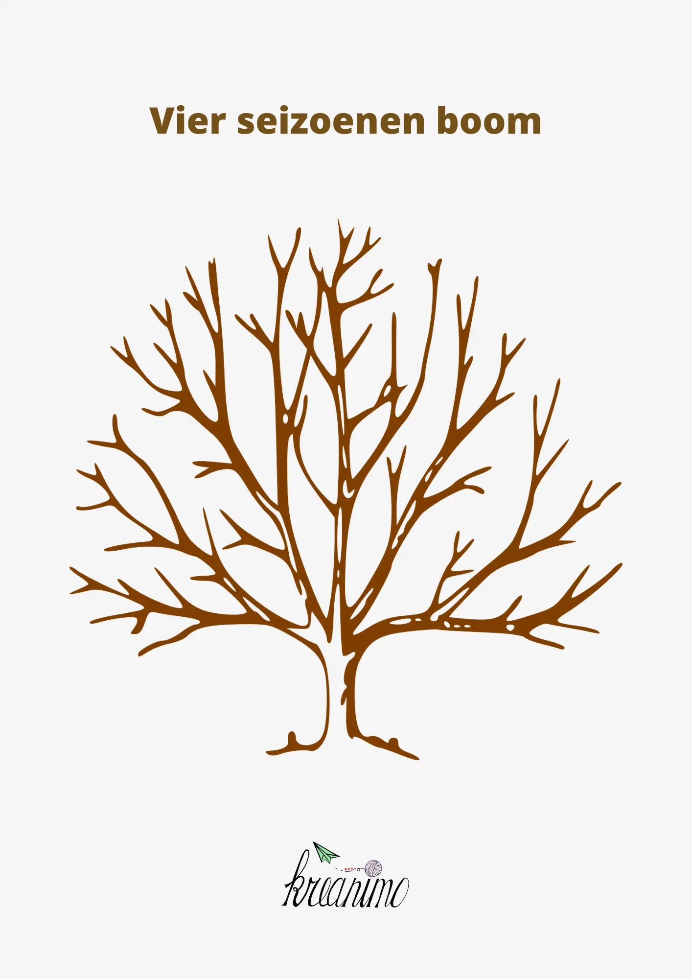 Confettiboom sjabloon om te knutselen - Kreanimo