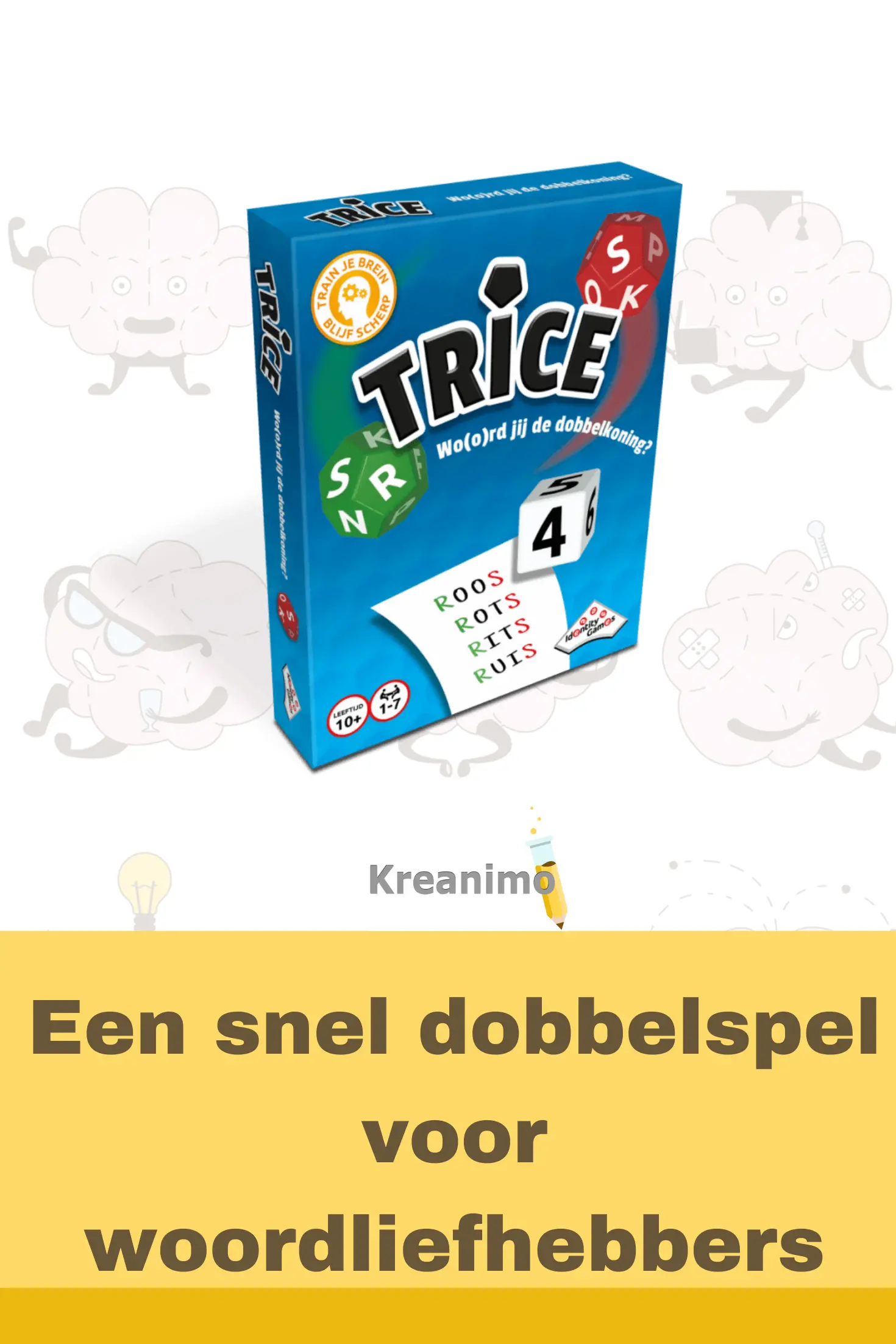 Trice - Het snelle woordspel met dobbelstenen - Kreanimo